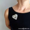 Silver Light Handcrafted, designer's beaded brooch